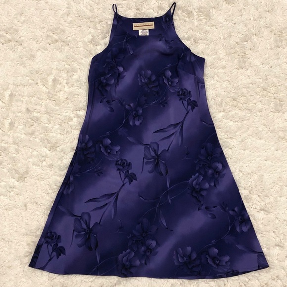 Expressions | Dresses | Expressions Floral Halter Neck Dress Purple 56 ...